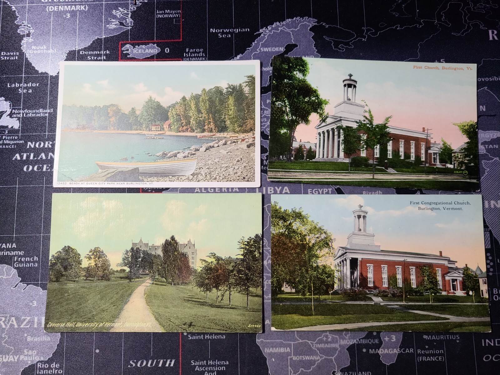 Lot of 4 Burlington Vermont VT Vintage Postcards | eBay