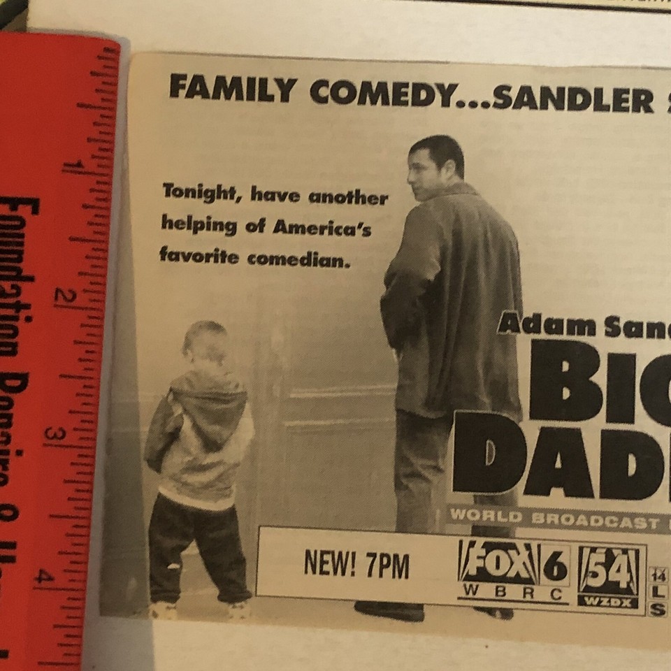 Big Daddy Tv Guide Vintage Print Ad Adam Sandler Tpa12 | eBay