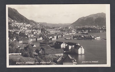 NORWAY 1920s/30s TWO VIEWS OF BERGEN REAL PHOTO POSTCARDS TO ...
