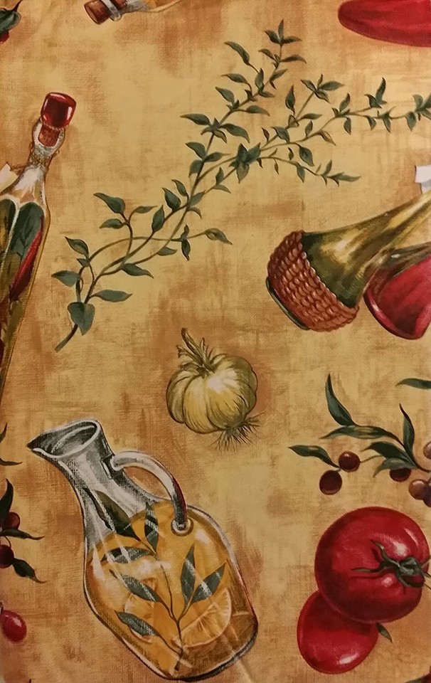 Tuscan Inspired Flannel backed Vinyl Tablecloths. Round, Oblong, Square ...
