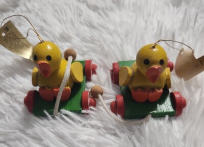 Vintage Dakin & Co. Birds Christmas Tree wood Ornament 1980 San ...