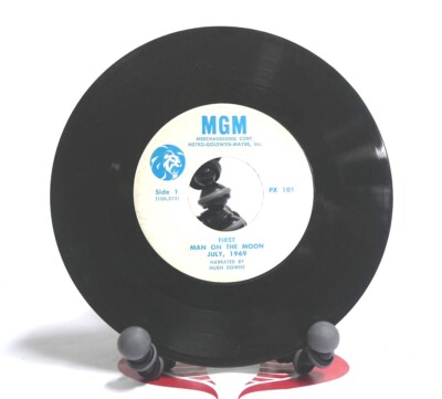 45 VINYL RECORD First Man on the Moon HUGH DOWNS MGM 1969 | eBay