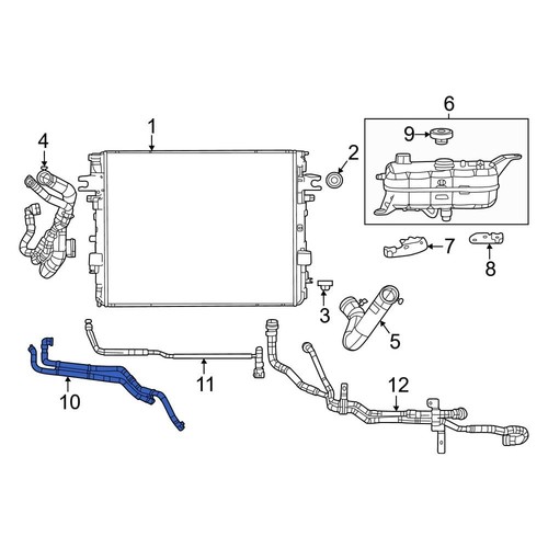 For Ram 1500 2025 Ram 68564597AB Engine Coolant Overflow Hose | eBay