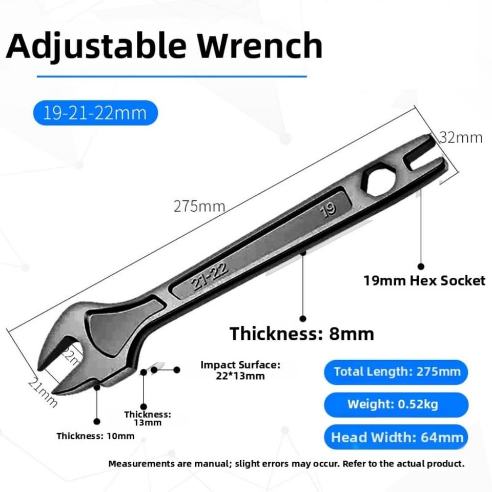 4 Piece Scaffolder Wrench Set with Secure Grip and Leather Belt Loop ...