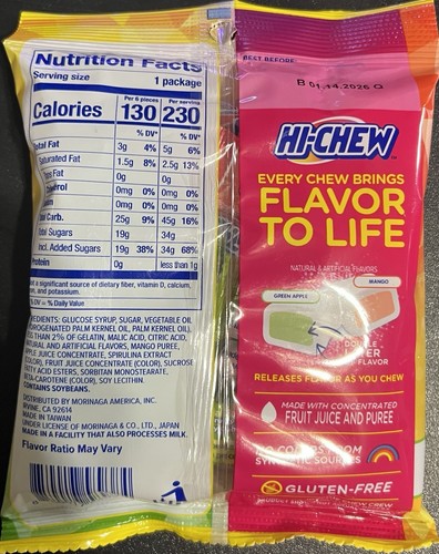 Hi Chew Candy Duo - Rainbow Sherbet, Blue Raspberry 1.94 Oz | eBay