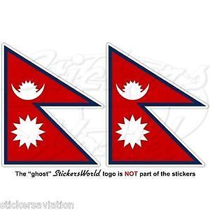 NEPAL Nepali Flag, Nepalese 68mm Vinyl Bumper Decals Stickers, (2,7 ...