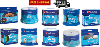 Verbatim CD-R (52X) 700MB 80-Mins Recordable Discs Data & Music | eBay