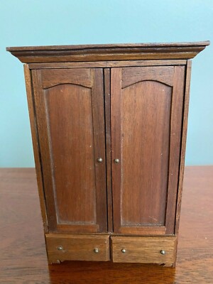 B. Leo Fallert Signed Antique Dollhouse Armoire Furniture - Excellent ...