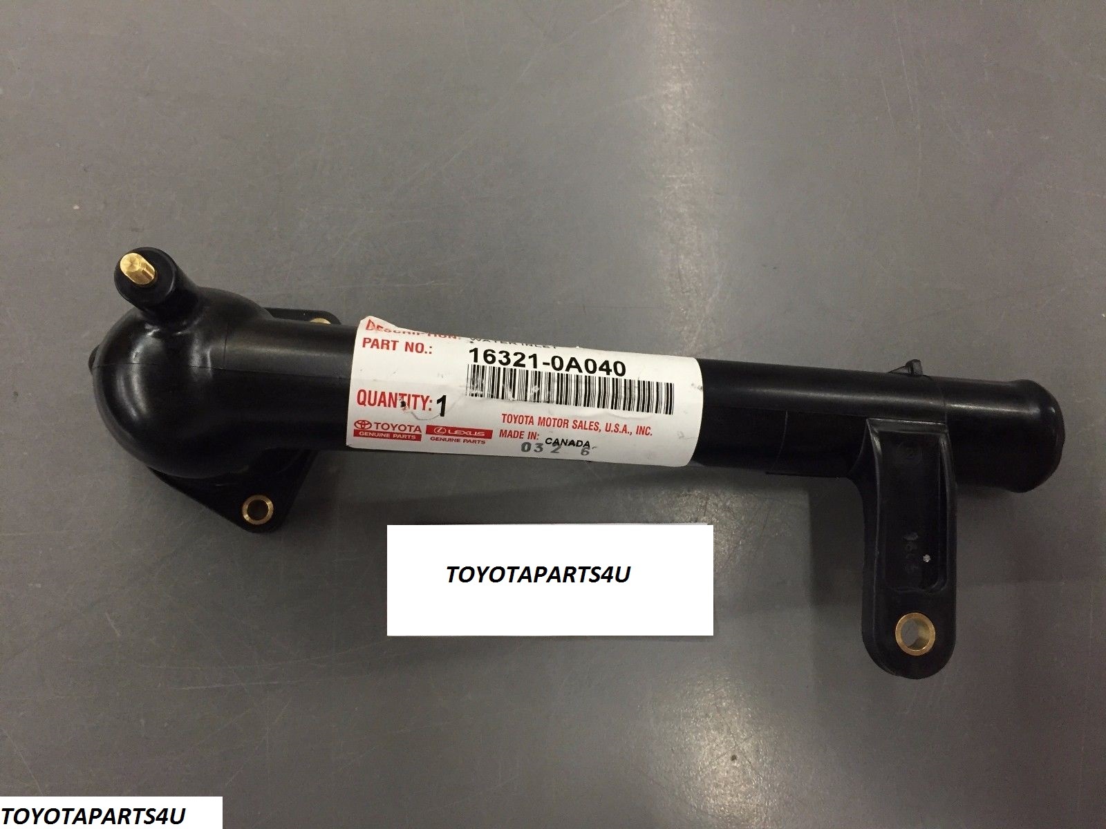 04-06 Sienna Water Inlet Pipe New genuine Toyota OEM 16321-0A040 ...