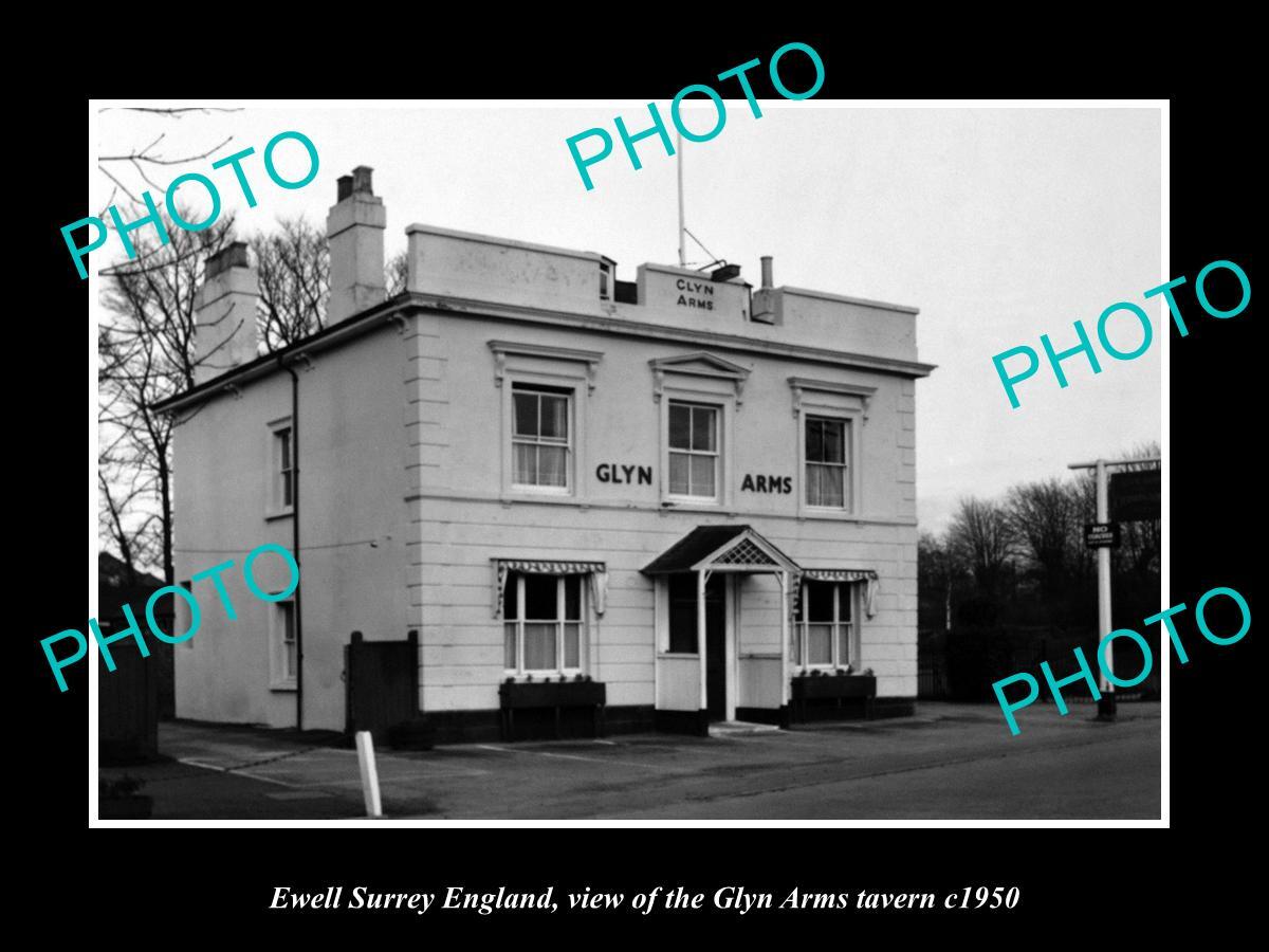 OLD LARGE HISTORIC PHOTO OF EWELL SURREY ENGLAND THE GLYN ARMS TAVERN ...