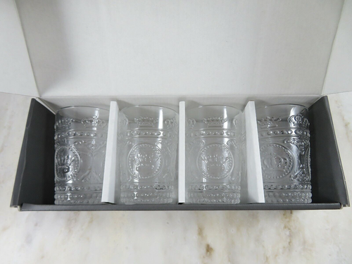 Studio Crystal by Godinger Beverage Glasses Clear Crowns Set 4 8 Oz for ...