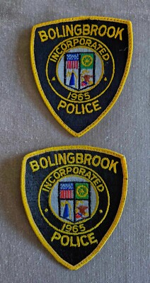 USA - 2 x Bolingbrook Police Patches - Illinois | eBay