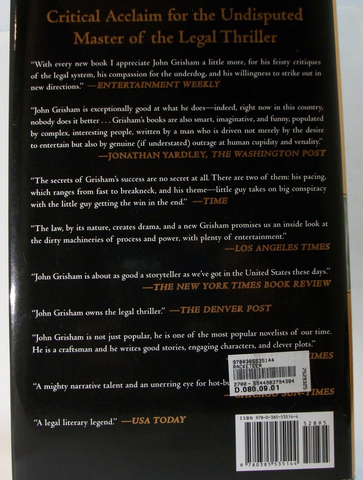 The Racketeer by John Grisham, a Novel (2012, Hardcover) 9780385535144 ...