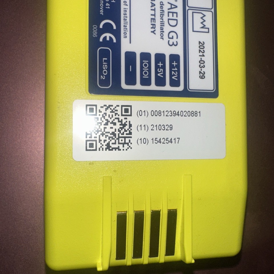 Cardiac Science Intellisense Lithium Battery for PowerHeart G3 AED ...