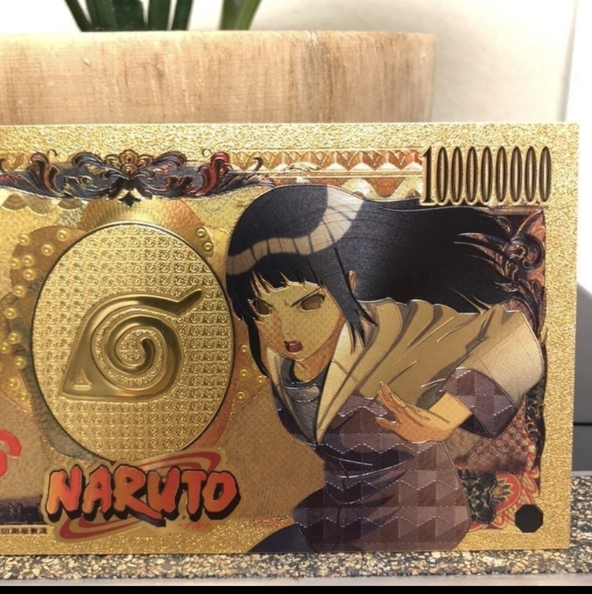 24k Gold Foil Plated Hinata Naruto Banknote Anime Collectible | eBay