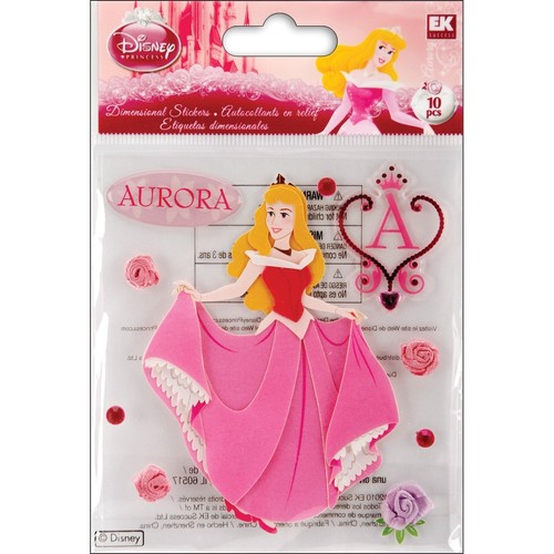 EK Success DISNEY PRINCESS Dimensional Stickers - AURORA - 10 pcs | eBay
