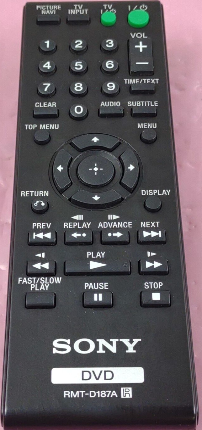 OEM Genuine Sony DVD Player Remote Control RMT-D187A - Enhance Your ...