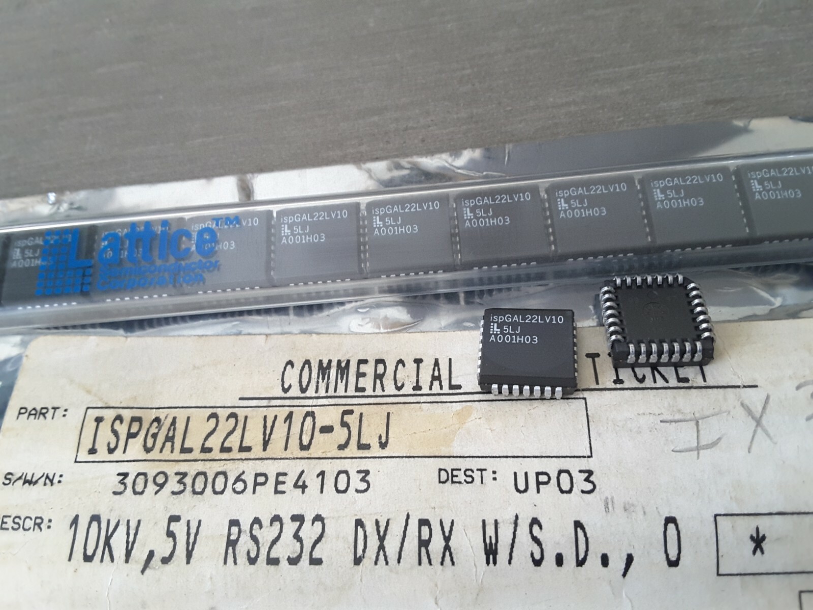 (2) ISPGAL22LV10-5LJ LATTICE PLD 5ns PAL Type CMOS PQCC28 NEW RARE $7 ...