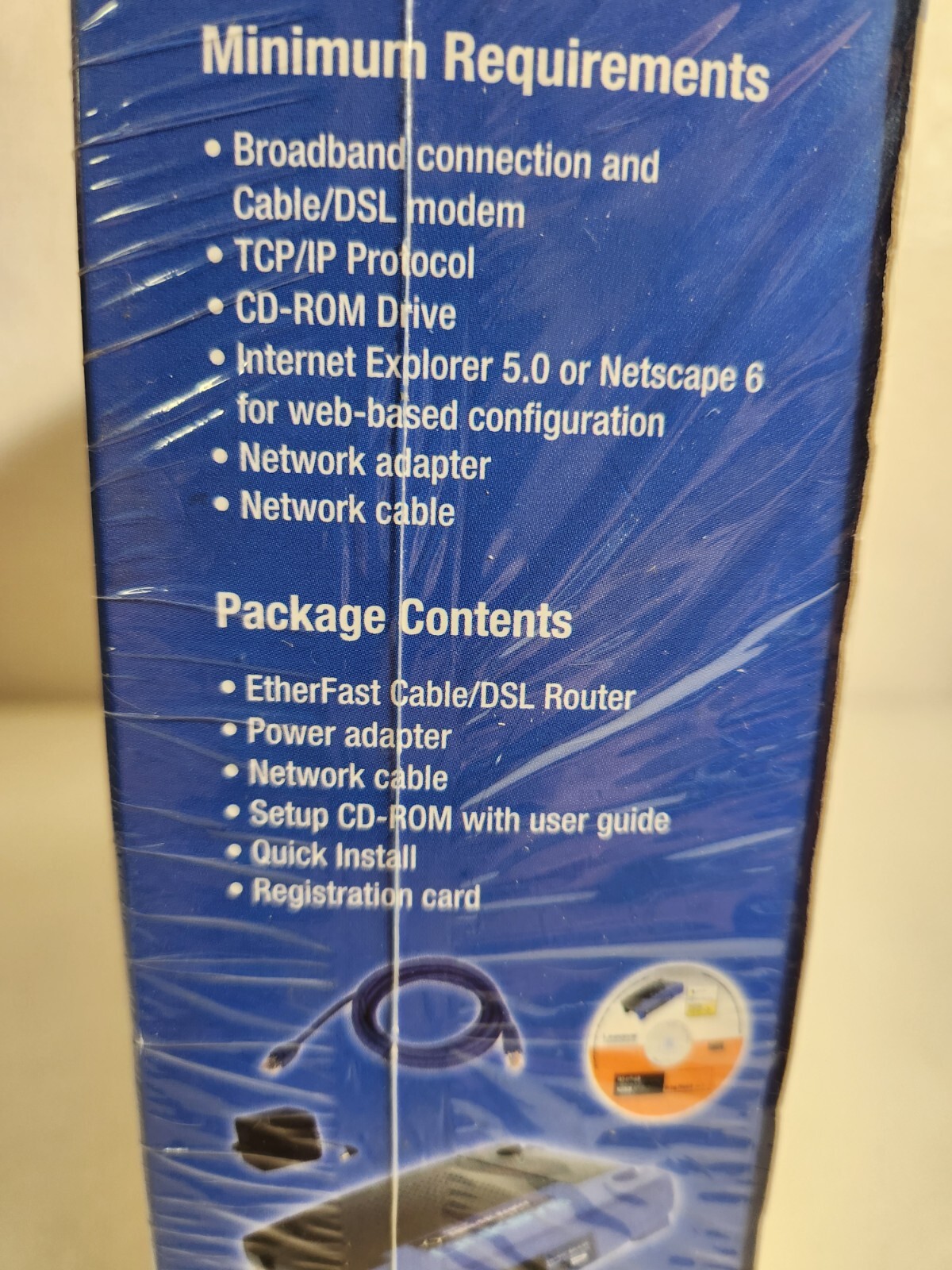 Linksys Etherfast SEALED BEFSR81 Wired Cable/DSL Router with 8-Port ...