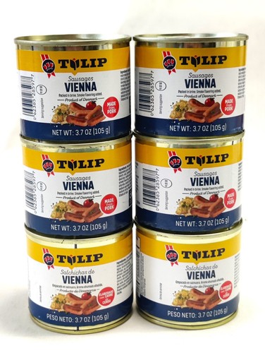 6 Tulip Pork Vienna Mini Sausage Cooked Breakfast Sandwich Spread ...