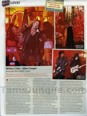 2016 Motley Crue Neal Alice Cooper Magazine PRINT ARTICLE Gift Idea ...