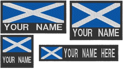 Scotland Personalised Embroidered Patches UK Made Hook Backed | eBay UK