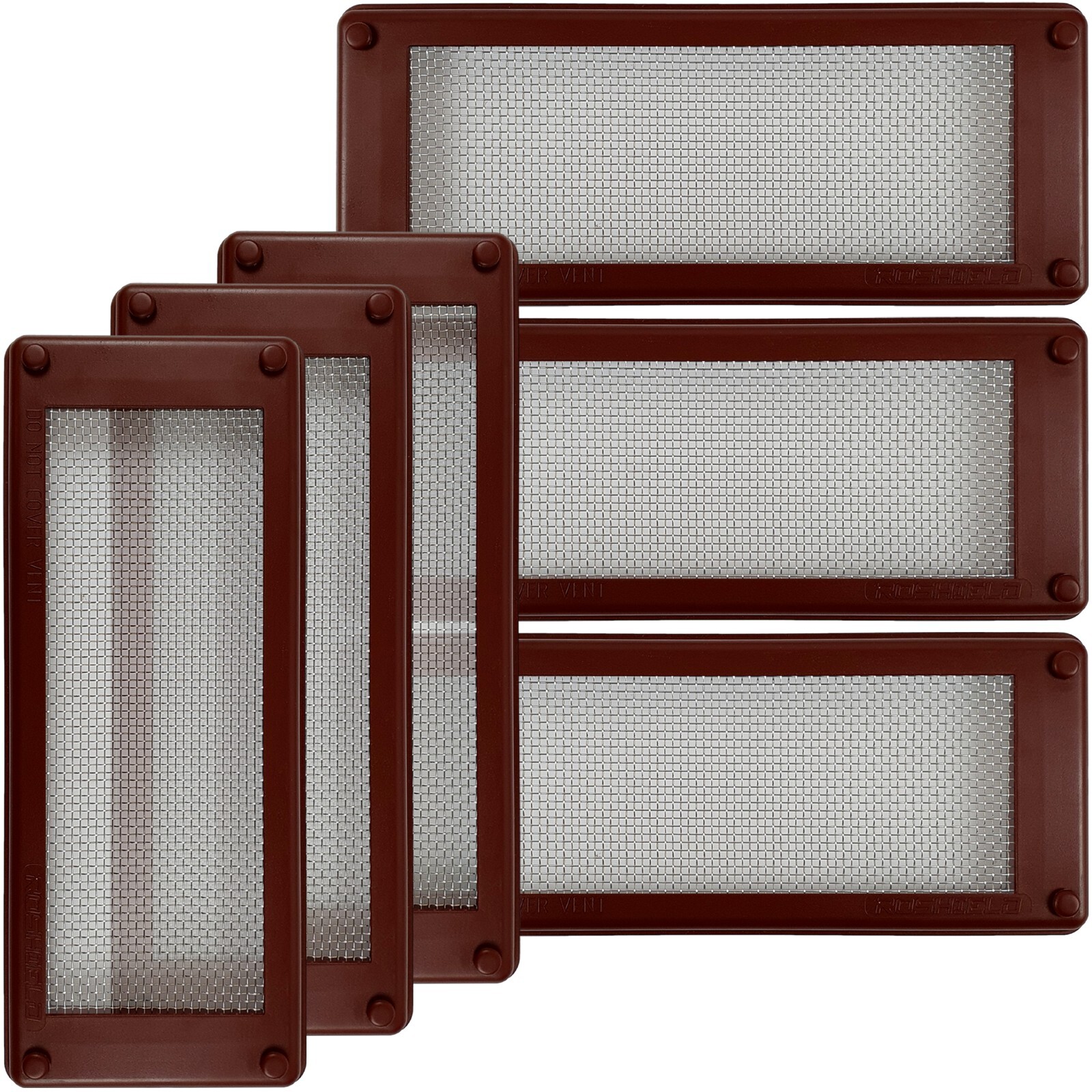 6 x Roshield Rodent Mouse & Insect Mesh Air Brick Vent Cover (Brown ...