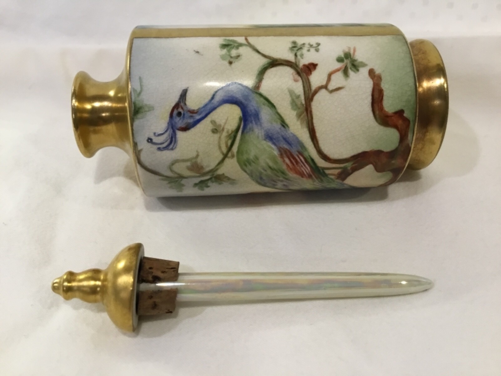 Antique hand painted porcelain perfume bottle by Patsy Newhouse | eBay