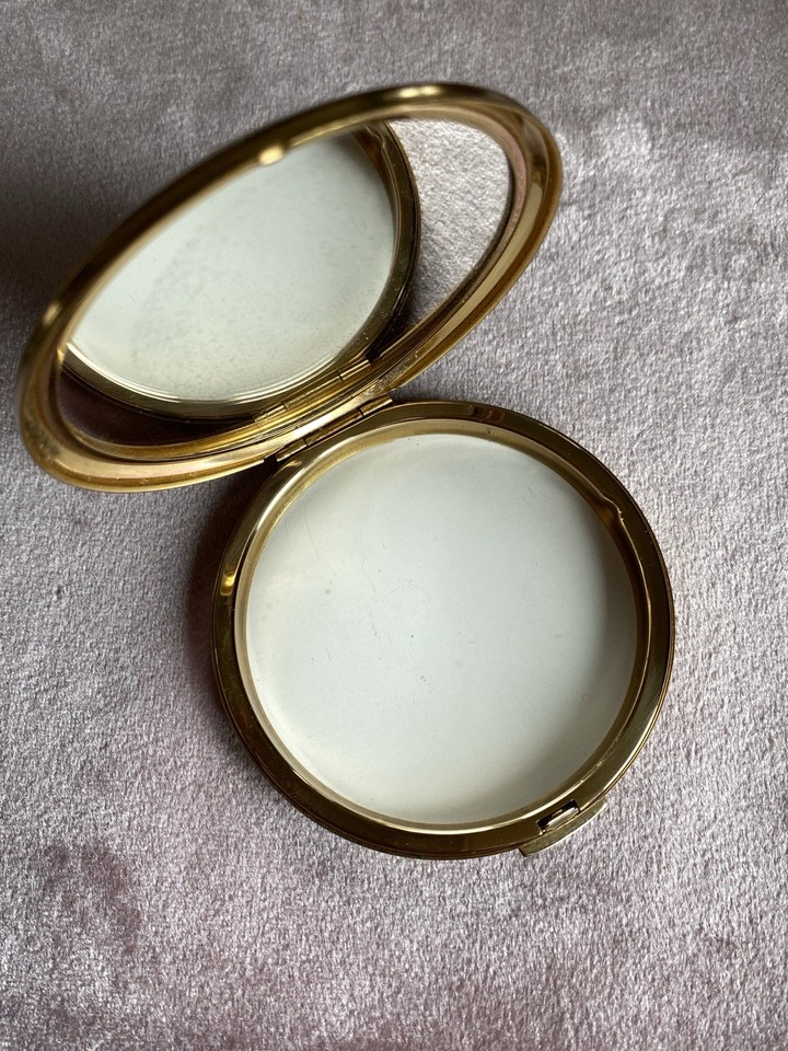 Vintage Stratton Blue Floral Powder Compact #86 | eBay UK