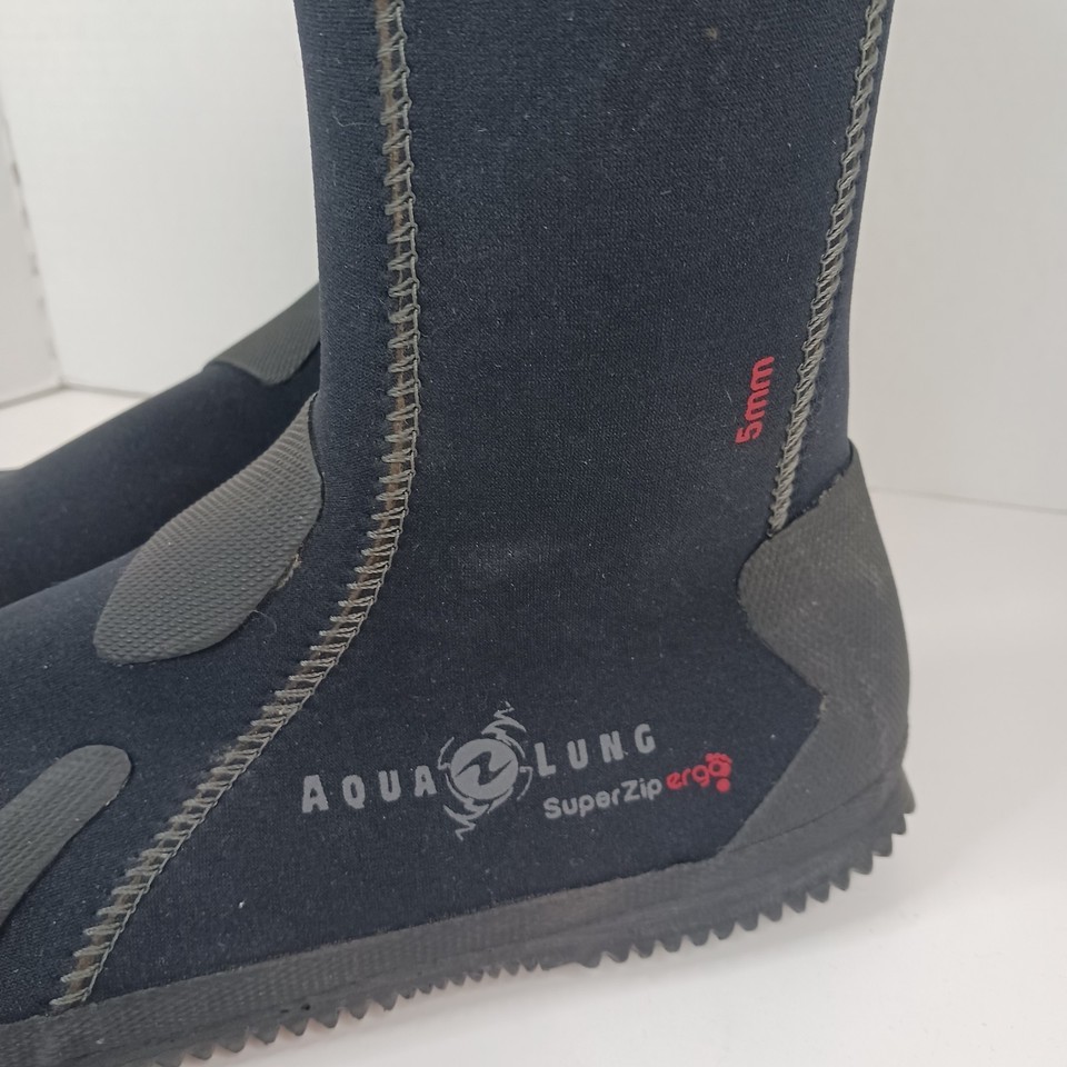 Aqua Lung Black 5mm Superzip Ergo Water Ocean Scuba Diving Boots ...