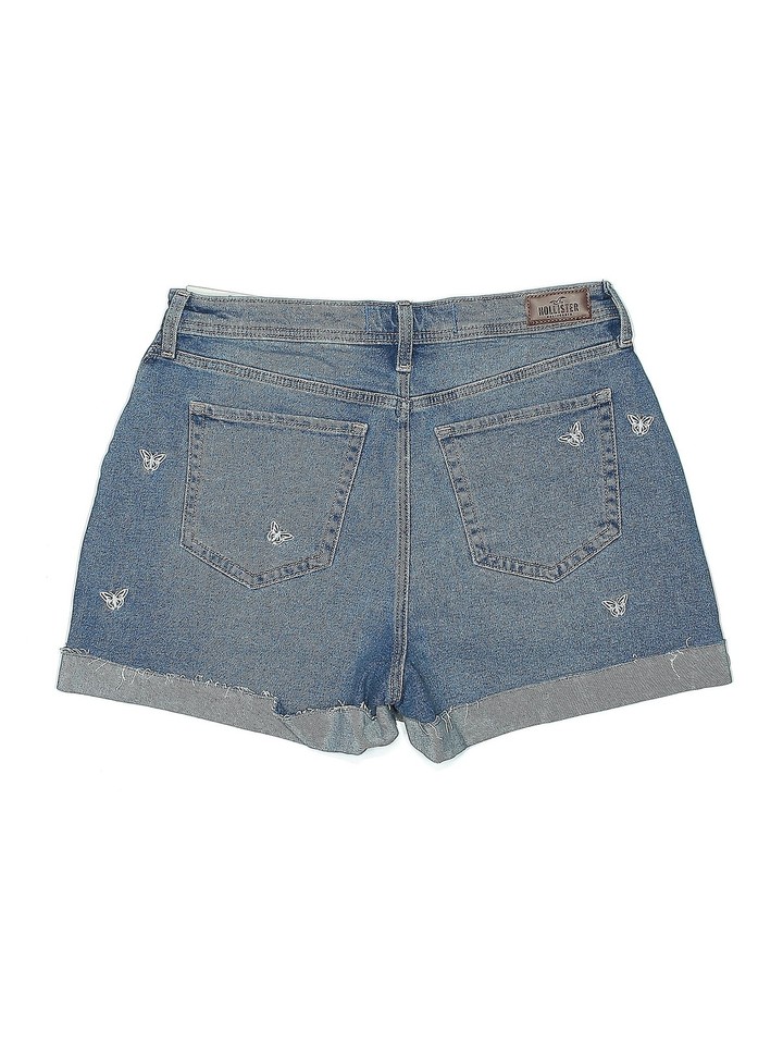 NWT Hollister Women Blue Denim Shorts 13 | eBay