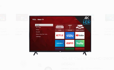 TCL 43" Class 4K (2160P) Smart LED TV (43S421) | eBay