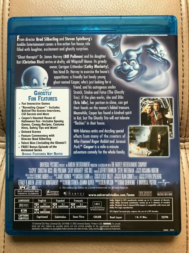 Casper (DVD, 1995) 25192379420 | eBay