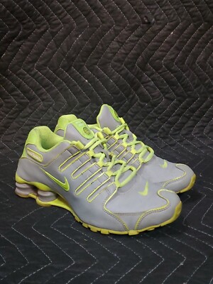 Vtg Nike Shox Shoes Sneakers Women Sz 6.5 Gray Lime Neon Green Athletic ...