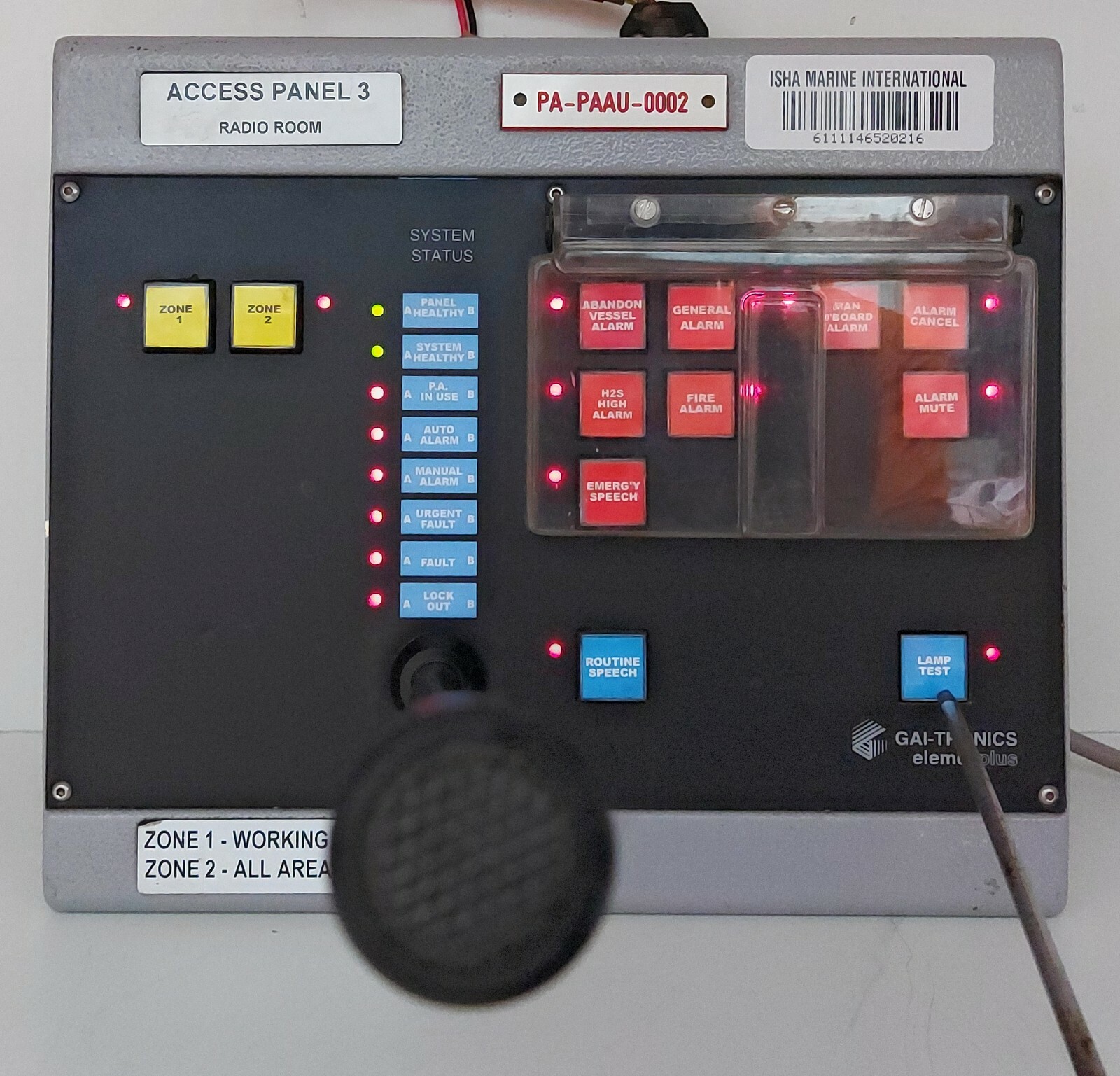 GAI-Tronics Elemec Plus 319-02-2A02301 Access Panel 3 PA-PAAU-0002 ...