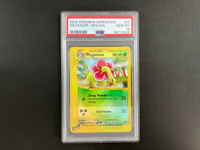 PSA 10 MEGANIUM REVERSE 2002 POKEMON EXPEDITION #53 - POP 17 | eBay