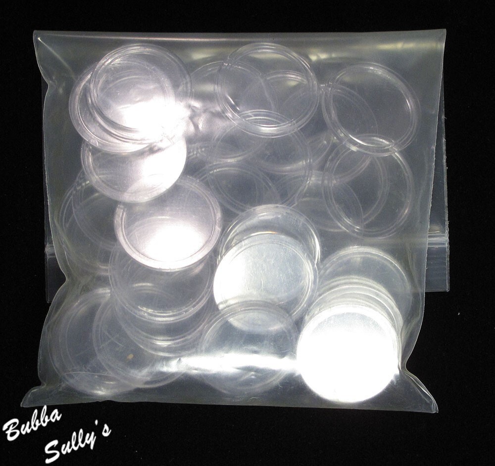 Lot of 40 Used Round Snap-Together Clear Coin Holders for Half Dollars ...