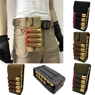 Tactical Molle Shotgun Shell 12GA Gauge Ammo Holder Pouch Carrier Bag ...