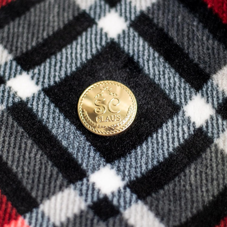 Santa’s Button | Extra Large Gold 1.5” Diameter Zinc Alloy Santa Claus ...