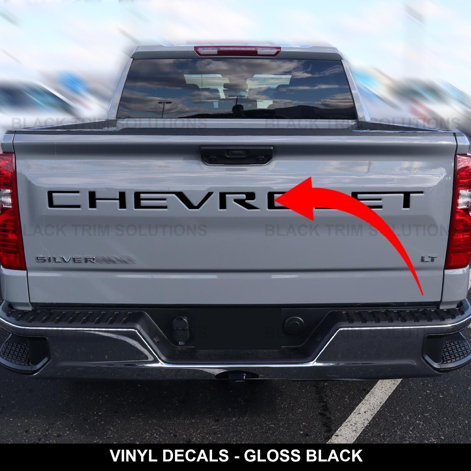 Gloss Black Vinyl Tailgate Letter DECALS For 2020-2024 Chevrolet ...
