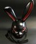Japanese Rabbit Usagi Mask Black Red FRP Plastic Japan | eBay