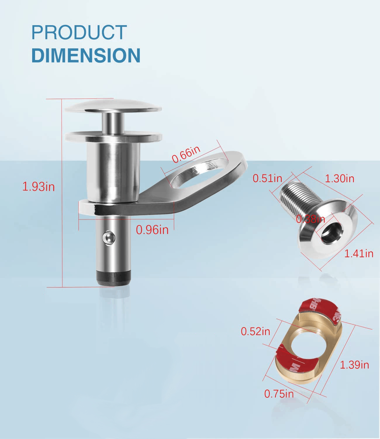 3/8'' Marine Stainless Steel Quick-Release Boat Fender Holder Pin ...