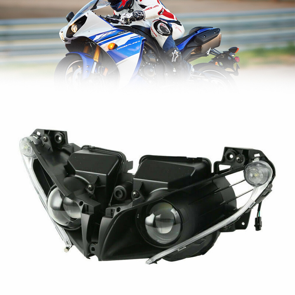 Headlight Head Lamp Assembly Clear Front Housing Fit For Yamaha YZF R1 ...