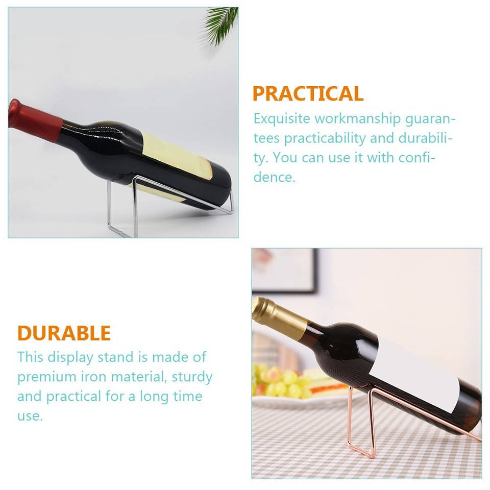 2 Pcs Decorative Wine Rack Iron Bottle Holder Wine Storage Stand for ...