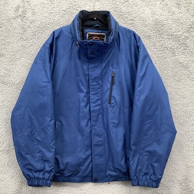 Free Country Winter Jacket Men's XXL 2XL Blue Windbreaker Hooded Fleece ...