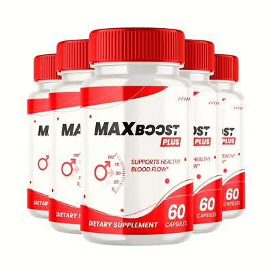 5-Pack MaxBoost Plus Pills - Max Boost Plus Supports Energy for Men-300 ...