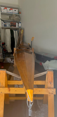 Hand-Made 17 Feet Wooden Pygmy Sea Kayak / Cover & Wooden Racks ...