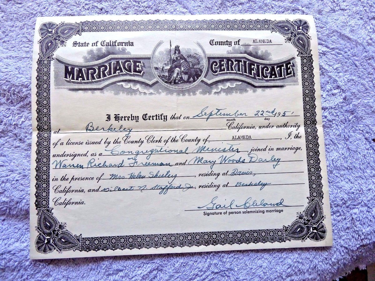 What Is A Marriage Certificate In California - Infoupdate.org