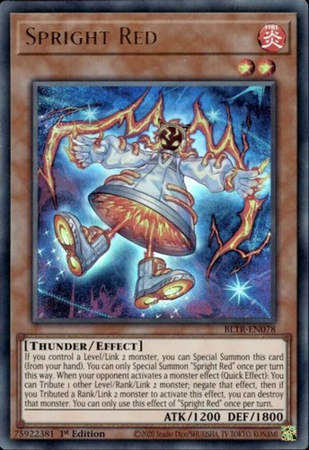 Spright Red - BLTR-EN078 - Ultra Rare - 1st Edition NM YuGiOh! Battle ...