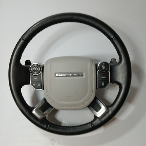 RANGE ROVER VOGUE L405 HEATED BLACK LEATHER STEERING WHEEL COMPLETE ...